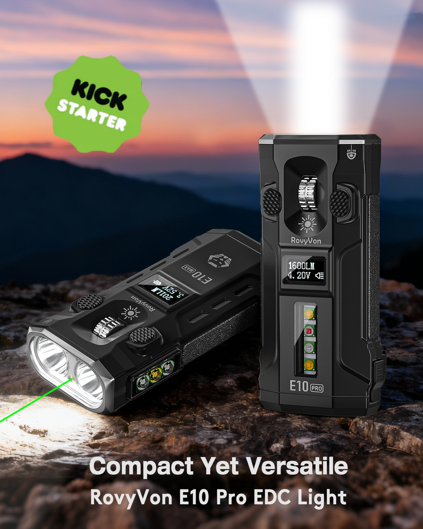 RovyVon E10 Pro EDC Flashlight On Kickstarter Coming Soon – RovyVon USA