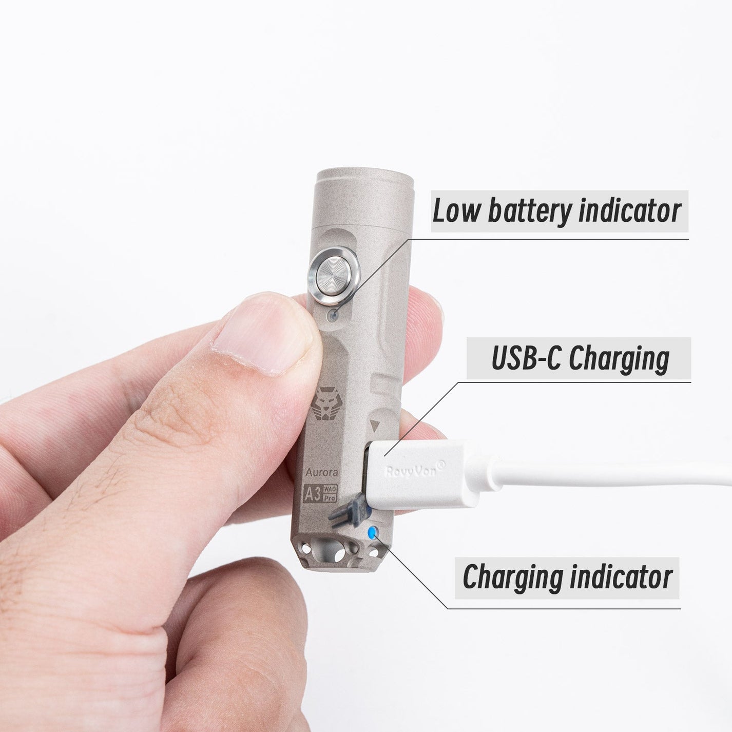 RovyVon Aurora A3 Pro Keychain Flashlight (Marble) – RovyVon USA