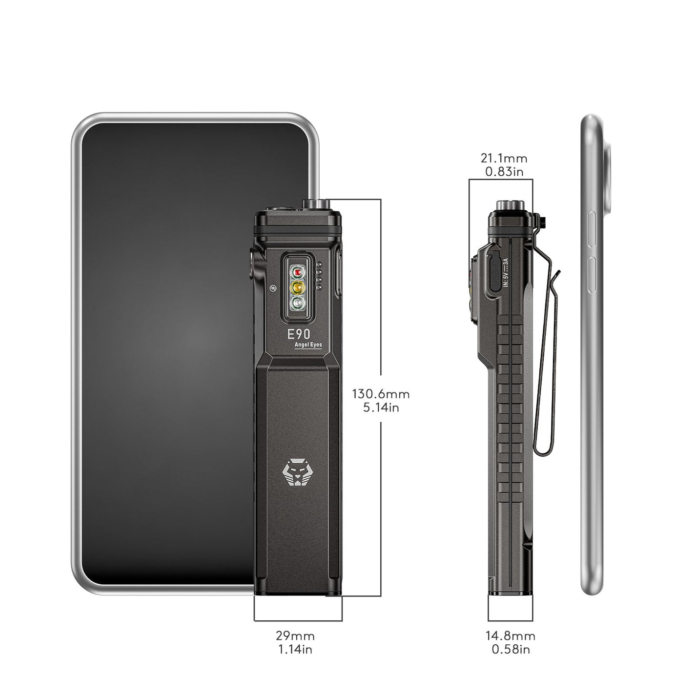 RovyVon Angel Eyes E90 Flat EDC Flashlight – RovyVon USA